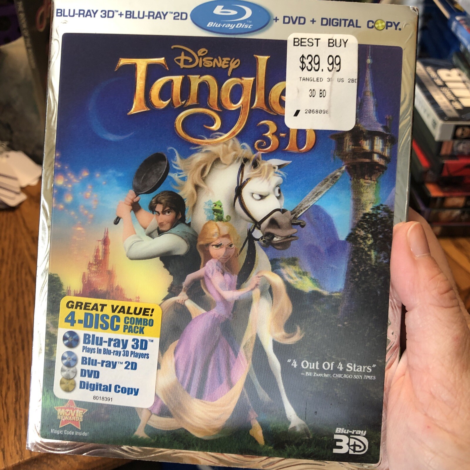 Tangled (Blu-ray/DVD, 2011, 4-Disc Set, Includes Digital Copy 2D/3D ...