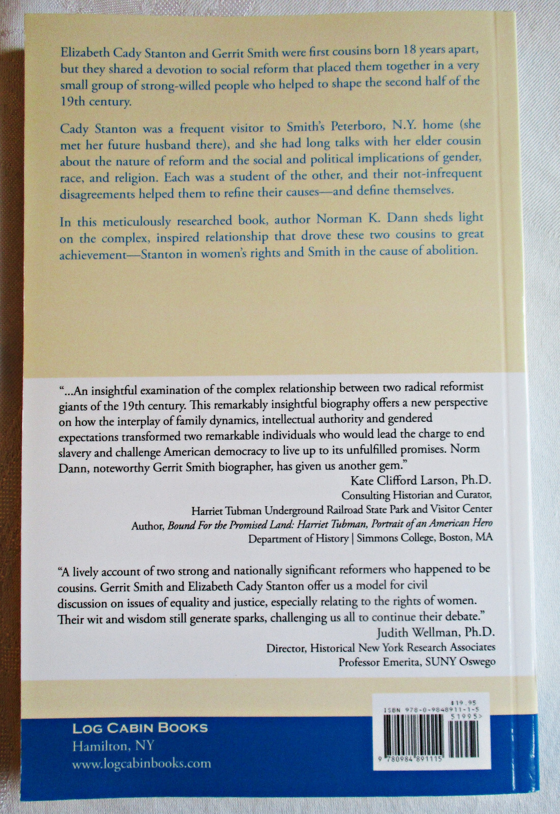 Cousins of Reform : Elizabeth Cady Stanton and Gerrit Smith by Norman ...