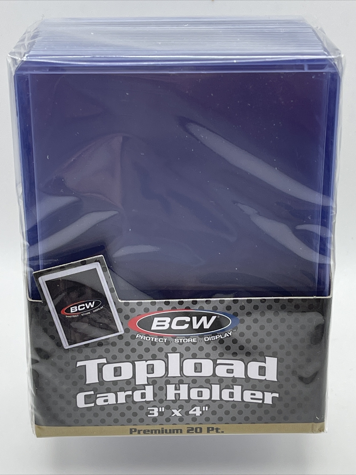 BCW 3X4 Toploaders PREMIUM 20pt Point 1 Pack of 25 for Standard Sized ...