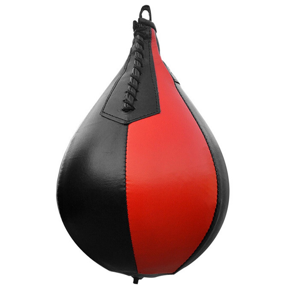 Boxing Ball PU Leather MMA Muay Thai Training Striking Bag Kit Boxing ...