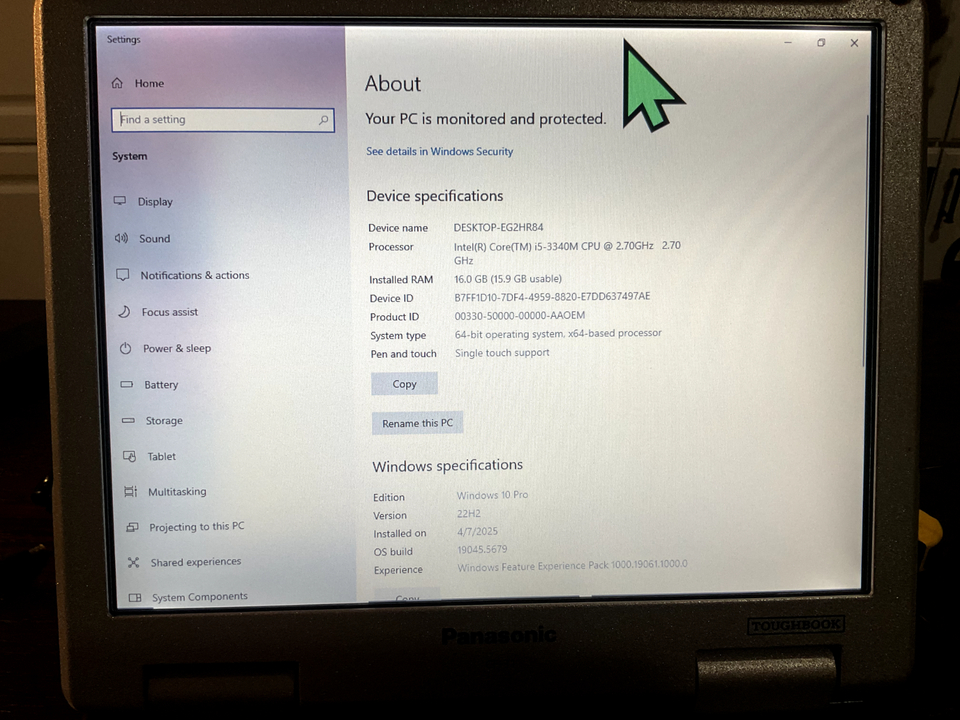 PANASONIC TOUGHBOOK CF-31 LAPTOP COMPUTER good condition , very clean ...
