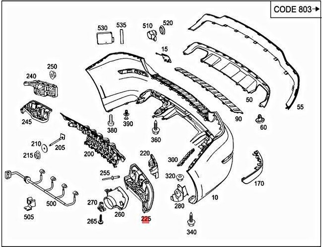 MERCEDES Mercedes-Benz OEM Bumper Face-foam Impact Absorber Bar Left ...