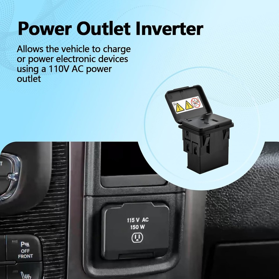 56046934AA For 2014-2024 Jeep Dodge Ram Floor Console 115V Power Outlet ...