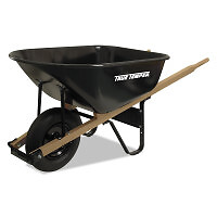 True Temper 027-J6 6CU.FT. Steel Tray Contractor Wheelbarrow