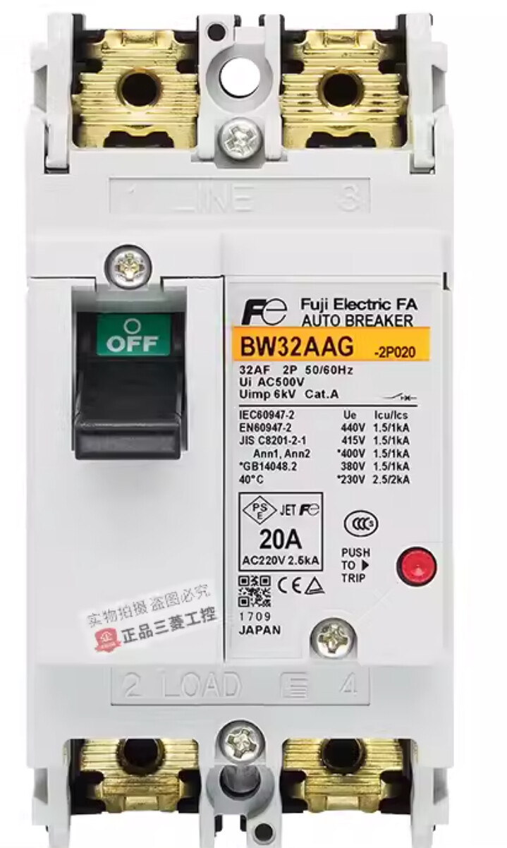 Fuji Electric Moulded Case Circuit Breakers MCCB BW32AAG 2P 20A | eBay