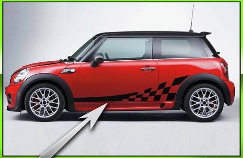 Checkered Flag Stripes Graphics - Fits Mini Cooper 2007-2013 | eBay