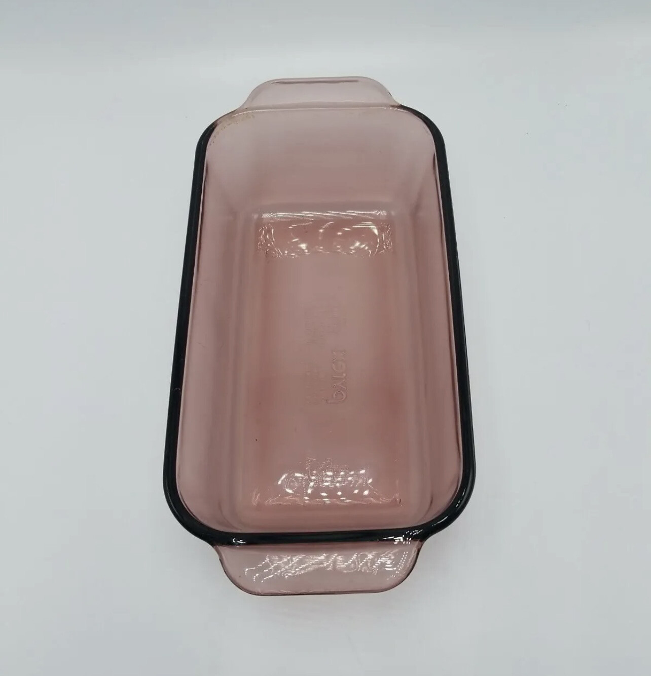 Corning PYREX Cranberry Loaf Pan 213-r Baking Dish 1.5 QT Bread Clear ...
