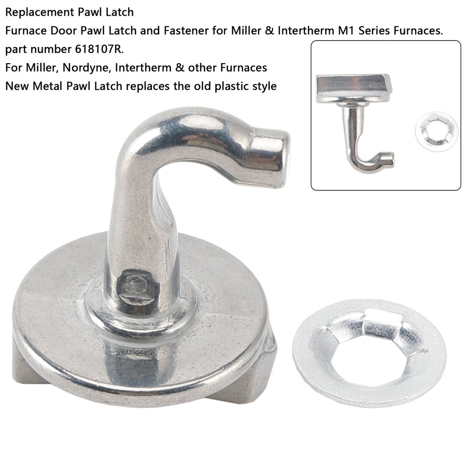 618107R Gas Furnace Metal Door Latch for Nordyne Nortek Intertherm ...