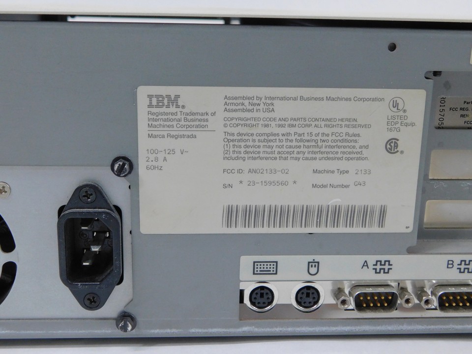 IBM PS/1 Consultant 2133-G43 Vintage Personal Computer PC (powers up ...