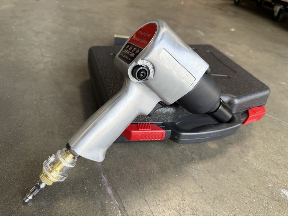 1/2" Dr Reversible Air Impact Wrench 500 ft-lb Nut-Busting Torque w/8pc ...
