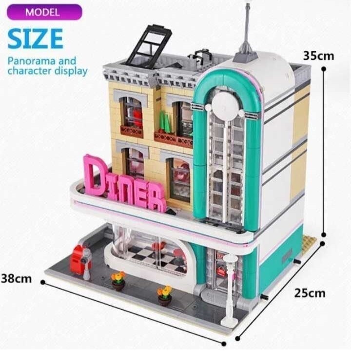LEGO Compatible Module 10260 Downtown Diner Building Set | eBay