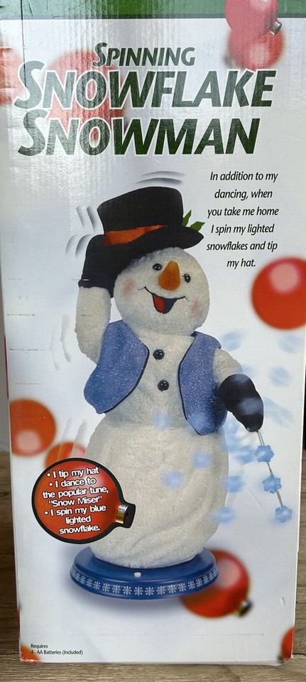 Gemmy 2002 Spinning Snowflake Snowman Snow Miser WORKS PARTIALLY | eBay