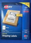 Avery Shipping Labels Inkjet 5 1/2 x 8 1/2 50 Labels White 8126 Jam ...