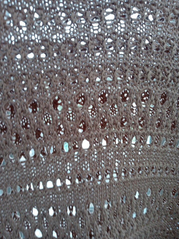 Women's Size 20 Crochet Top Long Sleeve Burnt Dark Orange Round Neck ...