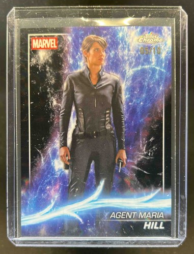 2025 Topps Chrome Marvel Studios Agent Maria Hill Black Refractor #/10 ...