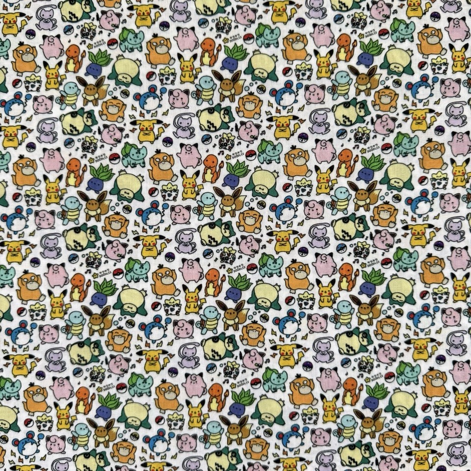 Pokémon Pikachu Character Fabric Poly Cotton Fat Quarter Material | eBay UK