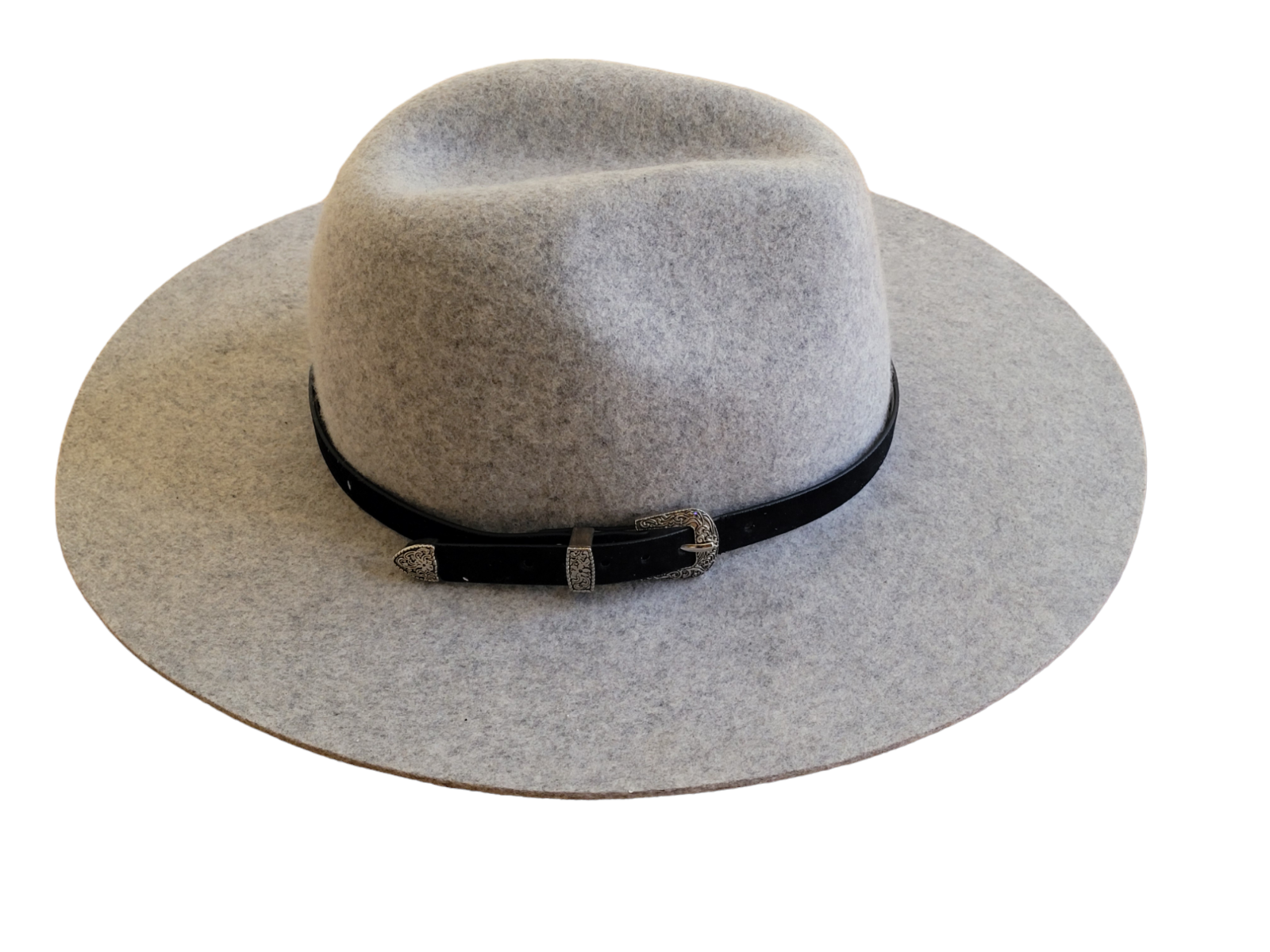 Western Faux Suede Leather Hat Band Horse Silver Tone Shoe Buckle Hat ...