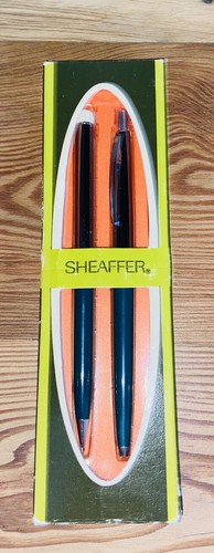 VINTAGE SHEAFFER MECHANICAL PENCIL AND BALL POINT PEN SET, ORIGINAL BOX ...