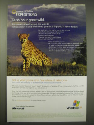 2005 Microsoft Windows XP Ad - National Geographic Expeditions Rush ...