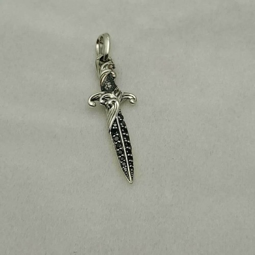 David Yurman Black Diamond Amulet Dagger Waves 2 Inches 925 Silver ...