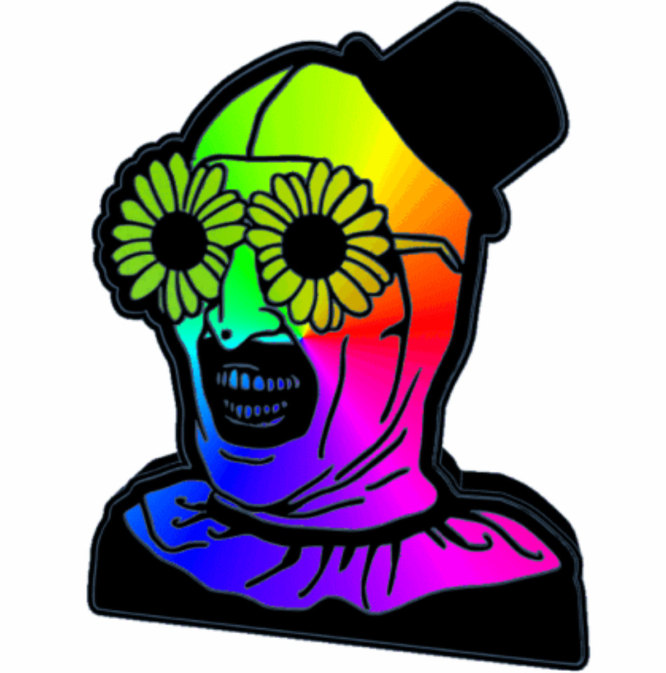Terrifier Art The Clown 3D Printed Stand Shelf Art LED Lightbox with ...