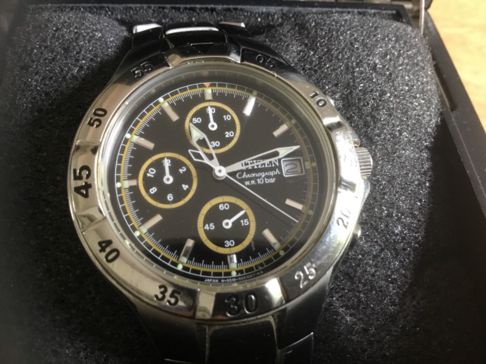 citizen chronograph wr 100 stainless steel. | eBay