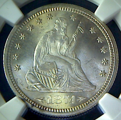 1874-S Seated Quarter- Arrows at Date NGC MS65- Fantastic Type Coin! | eBay