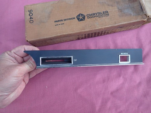 1967-68 Chrysler instrument panel trim plate, NOS! 2820314 dash | eBay
