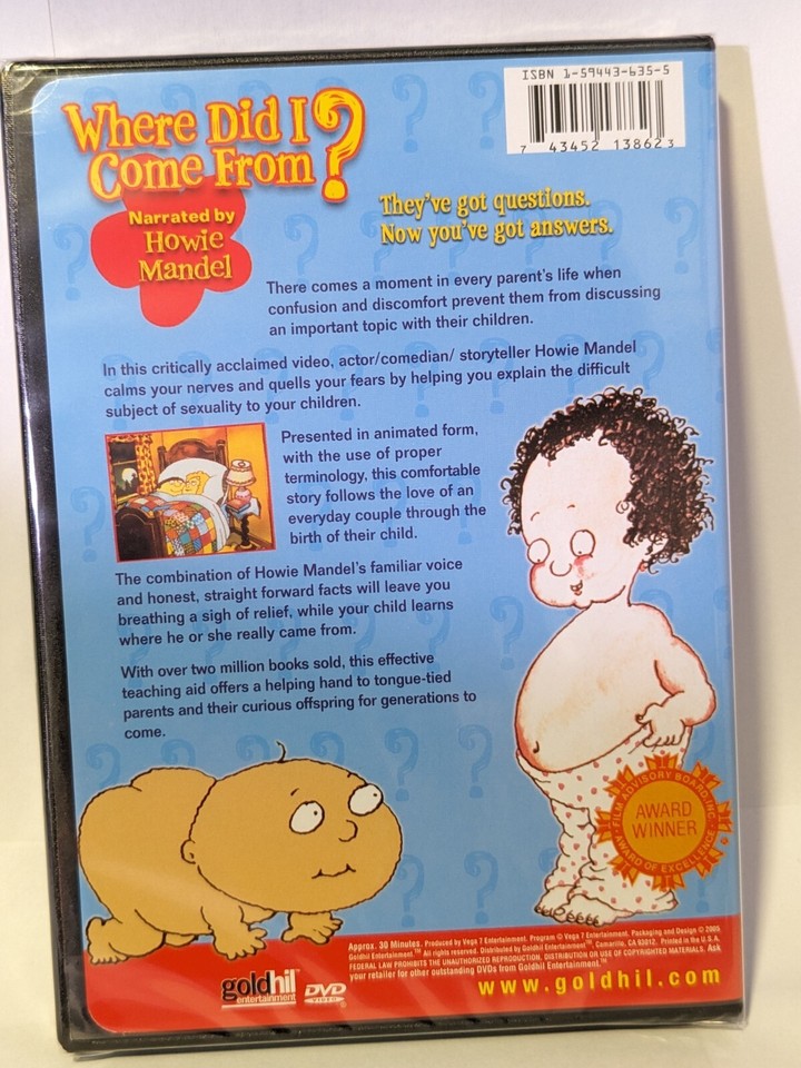 Where Did I Come From (DVD, 2005) Howie Mandel Narration 743452138623| eBay