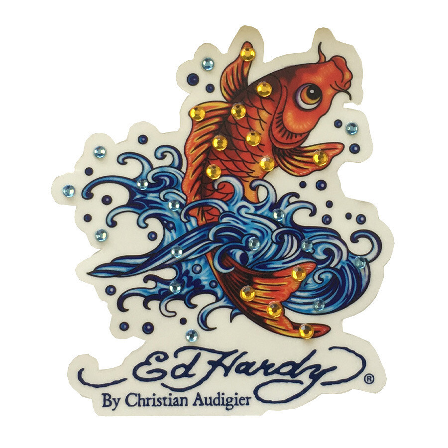 Ed Hardy Koi Fish Ed Hardy Koi Fish Power Cropped Baby T Shirt