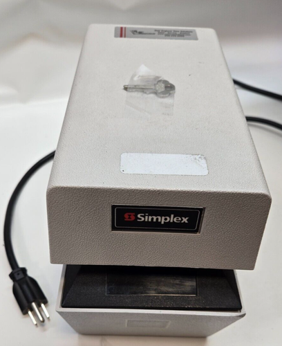 Simplex 1307-9001 Time Stamp Recorder Clock with Key Tested | eBay