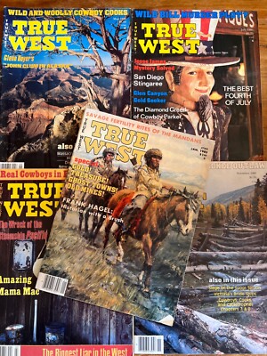 Vintage TRUE WEST Magazine Lot COWBOYS Horses INDIANS 5 Issues All From ...