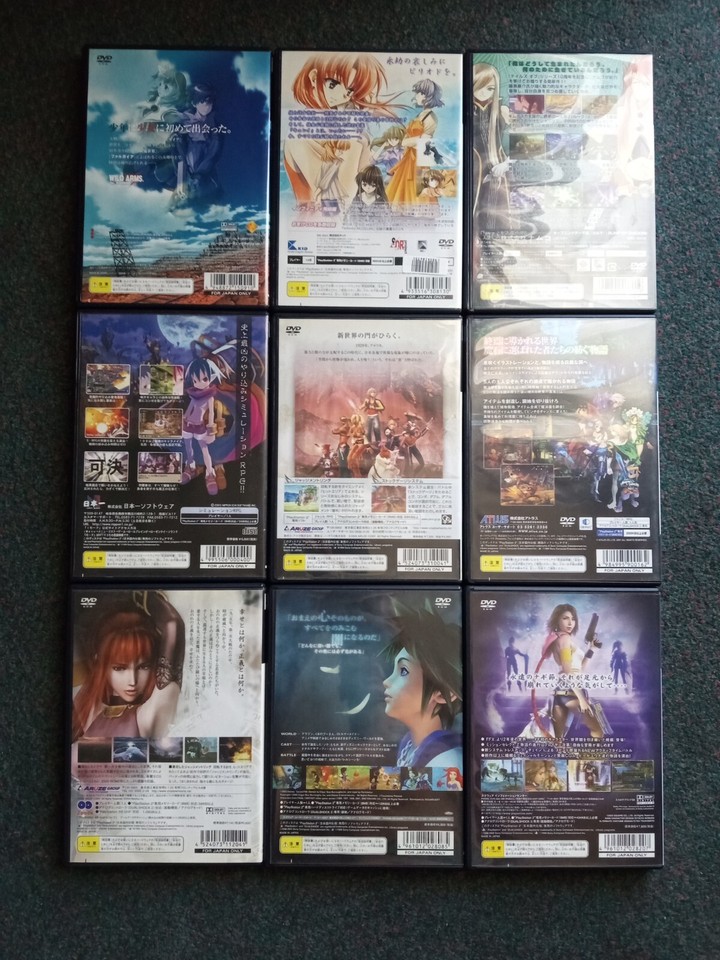 Lot of 9 PS2 games Wild Arms, Shadow Hearts, Odin Sphere, Kingdom ...