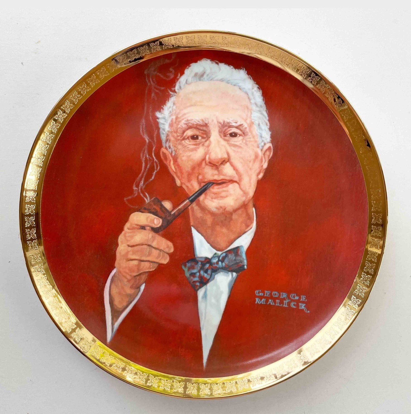 "A Golden Tribute to Norman Rockwell" by George Malick Plate with Box ...
