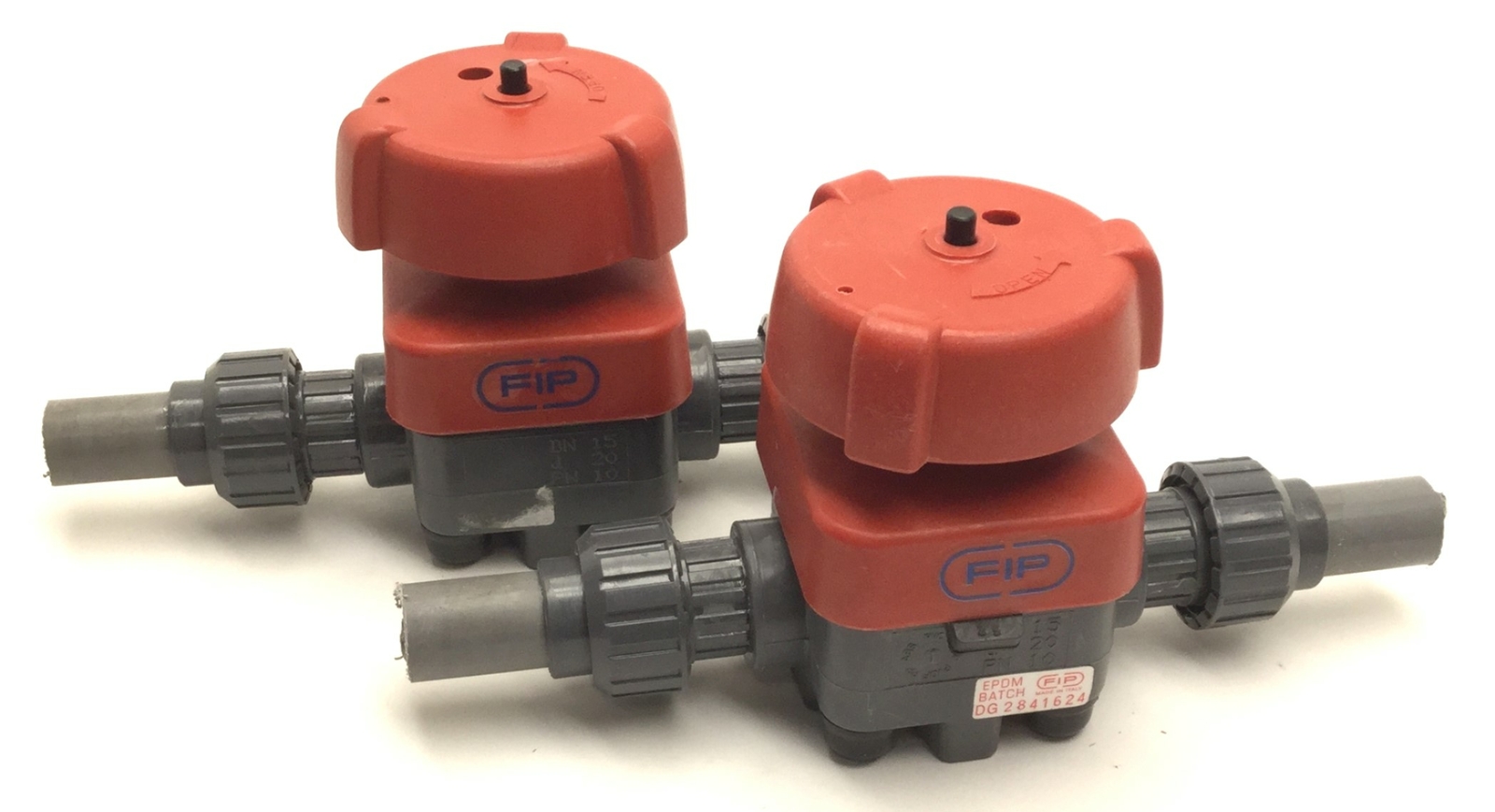Lot of 2 FIP DN 15, d 20, PN 10 Diaphragm Valves, 15mm Ports, EPDM ...