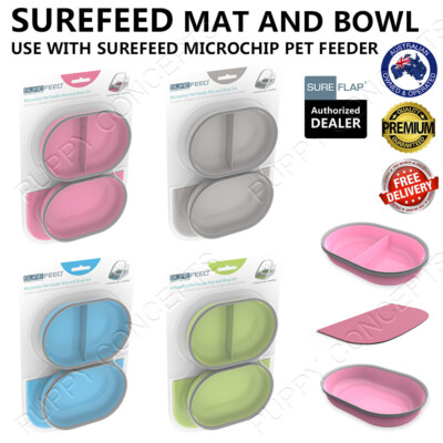 SureFlap Mat and Bowl Set SureFeed Microchip Pet Feeder 4 Colours ...