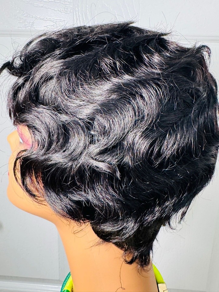 Human Hair Wig Short Bob with Lace Cap for Women Daily Use | eBay UK