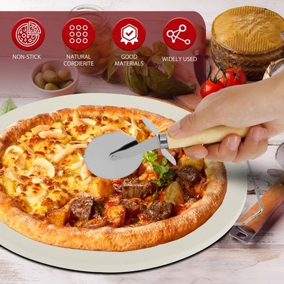 Round Pizza Stone Pan Heat Resistant Pizza Stone Pan with Pizza Hob ...