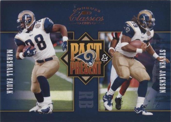 2005 Donruss Classics - Past & Present Marshall Faulk, Steven Jackson # ...