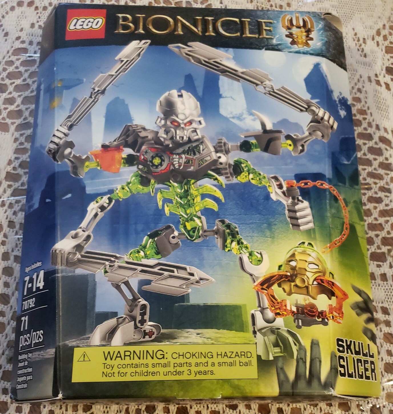 NEW 2015 Lego Bionicle #70792 SKULL SLICER+Skull Spider Mask 7" Tall ...