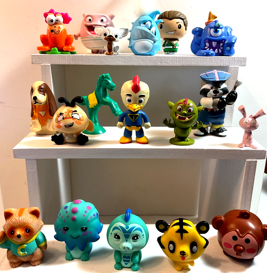 18 Mini Toy Figures Random Lot Webkinz Tube Heroes Gork Grumblies ...