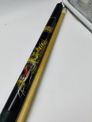 Vintage Viking BLACK DRAGON Pool Cue With Pro Series 2 Cue Hard Case ...