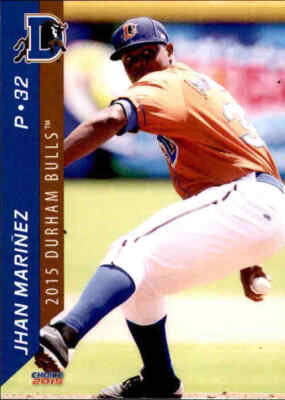 2015 Durham Bulls Choice #9 Jhan Marinez Dominican Republic DR Baseball ...