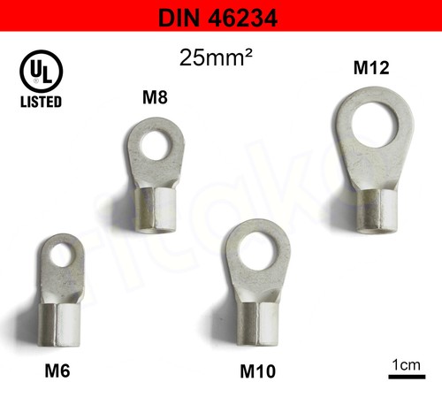 Ringkabelschuhe Quetschkabelschuhe unisoliert blank bis 70mm² Norm DIN ...