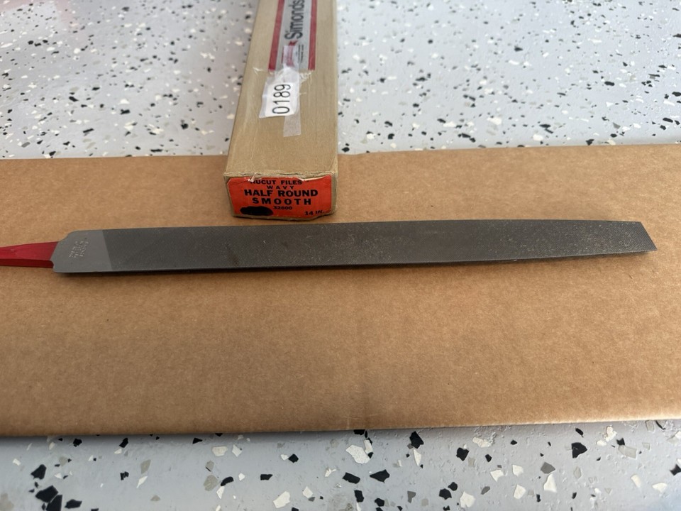 New Simonds 14” Half Round File, Smooth, 32600 | eBay