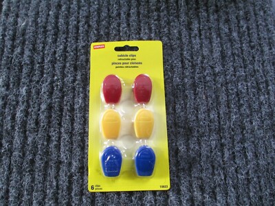 Staples Cubicle Clips, Blue/Red/Yellow, 6/Pack (10823) | eBay