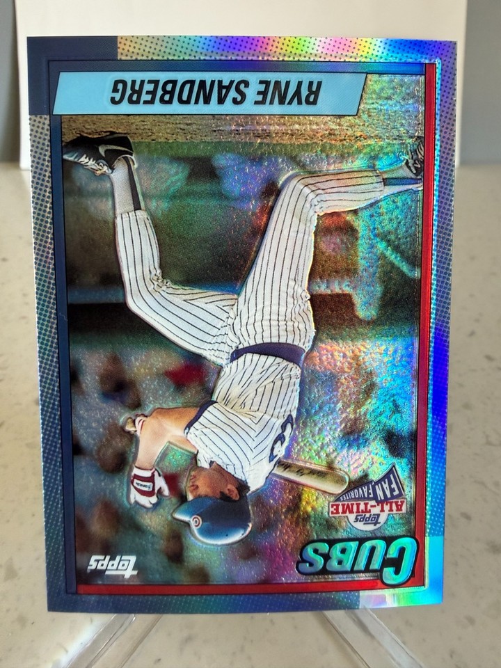 2004 Topps Fan Favorites 'Refractor' Ryne Sandberg #72 serial'd 143/299 ...