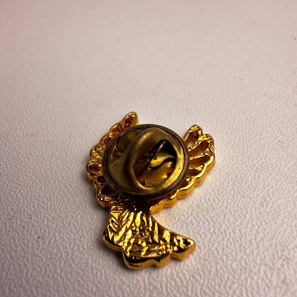 Goldtone Angel Lapel Pin Brooch Guardian Angel Faith Christmas | eBay