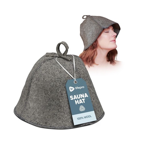 LifePro Wool Sauna Hat - Traditional Russian Banya Hat for Men and ...