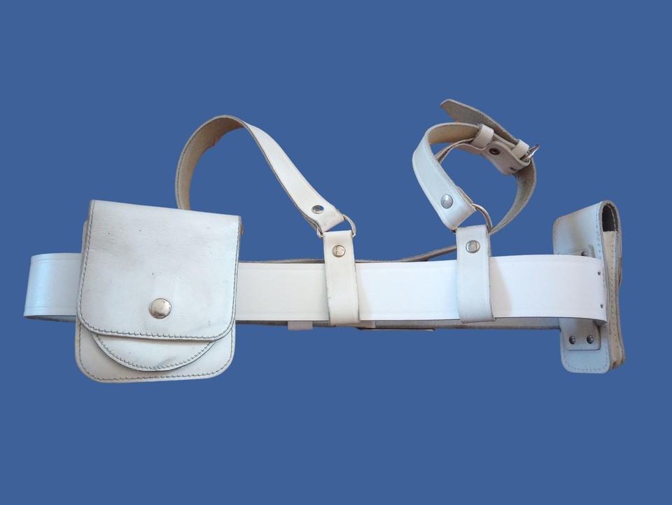 Italian Police Belt & Shoulder Harness Beretta Magazine pouch Handcuff ...